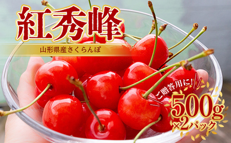 紅秀峰 さくらんぼ 2L 500g×2パック入 【2026年6月上旬から発送】 FSY-1048 | 山形県（県庁） | ふるさと納税サイト「ふるなび」