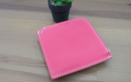 財布 プチウォレット【レッド】 革 ( 縦約11cm × 横約11cm × 厚さ約1.0cm )【lfco0004-3】 | 大阪府豊中市 ...