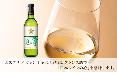 ワイン グランポレール エスプリ・ド・ヴァン・ジャポネ 泉 -SEN- 2本（1本 720ml）白ワイン 中辛口 サッポロビール 岡山ワイナリー お酒 国産ワイン 爽やか ほのかな渋み 酸味 ...