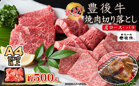 訳あり！【A4～A5】豊後牛焼肉切り落とし(肩ロース・バラ) 500g D23 | 大分県姫島村 | ふるさと納税サイト「ふるなび」