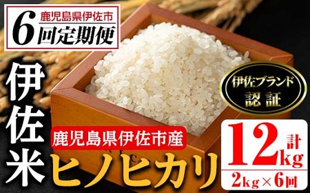 isa497 【定期便・全6回(連続)】伊佐米 ヒノヒカリ＜計12kg・2kg×全6回＞ 鹿児島 国産 伊佐米 お米 米 こめ コメ ひのひかり 白米 精米 ごはん ご飯 定期便 新米【725 ...