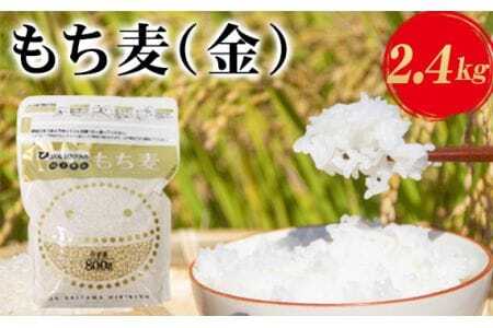 埼玉県産もち麦（金）2.4kg（800g×3袋） [No.175] | 埼玉県美里町 | ふるさと納税サイト「ふるなび」