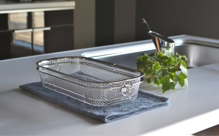 すっきり暮らす水切かご 浅型 水切り キッチン用品 キッチン整理 キッチン収納 bwsSELECTION [ビーワーススタイル]【010S286】 | 新潟県三条市 | ふるさと納税サイト「ふるなび」