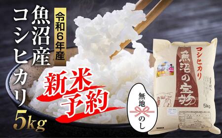 【新米予約 無地熨斗】魚沼産 コシヒカリ 5kg 特別栽培米 魚沼の宝物 嘉六 農家のこだわり 新潟県 十日町市 こしひかり お米 こめ 白米 ...