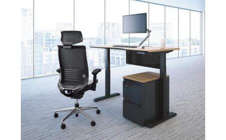 Mbh3_コクヨチェアー ベゼル(プルシアンブルー)／ヘッドレスト／カーペット用（Wキャスター）／在宅ワーク・テレワークにお勧めの椅子 ...